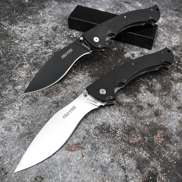 Cold Steel Rajah II Military Tactical Folding Knife Kukri Pocket Knives ...