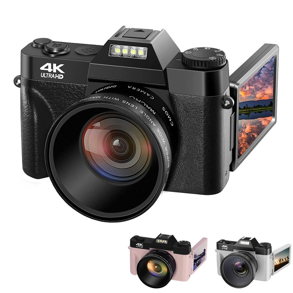 4K Full HD Digital Camera 3inch 48MP 16X Digital Zoom Flip Screen ...