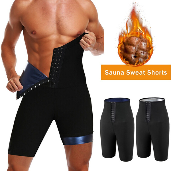 Sauna Sweat Short Pants for Men Thermo Capris Heat Trapping Shorts ...