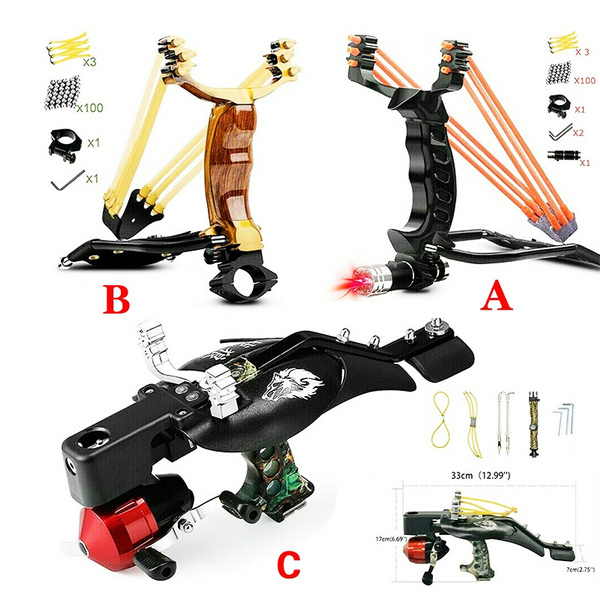 Heavy Duty Professional Slingshot Kit Catapult Hunting Sling Set ...