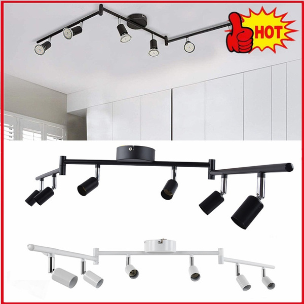 Rotatable Lamp Head 6 Way Ceiling Spotlight GU10 Base Socket 85‑265V ...