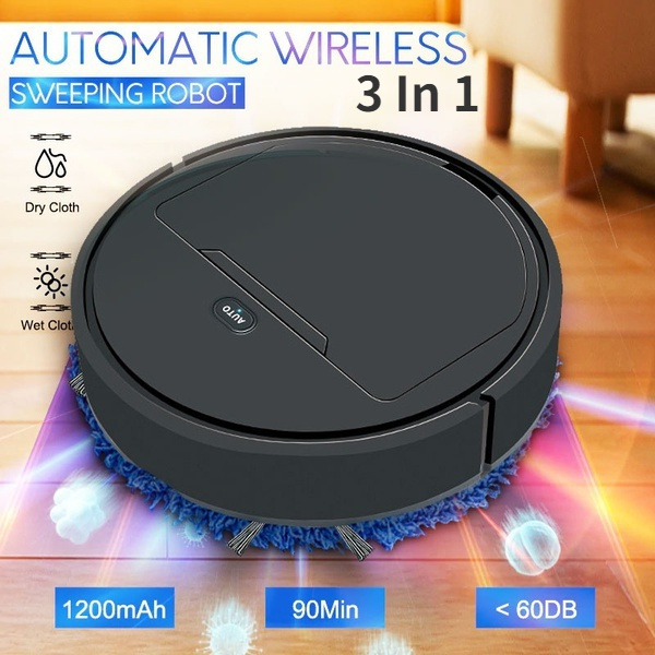 3 In 1 USB Smart Home Assistant Automatic Sweeper Spray Disinfection ...