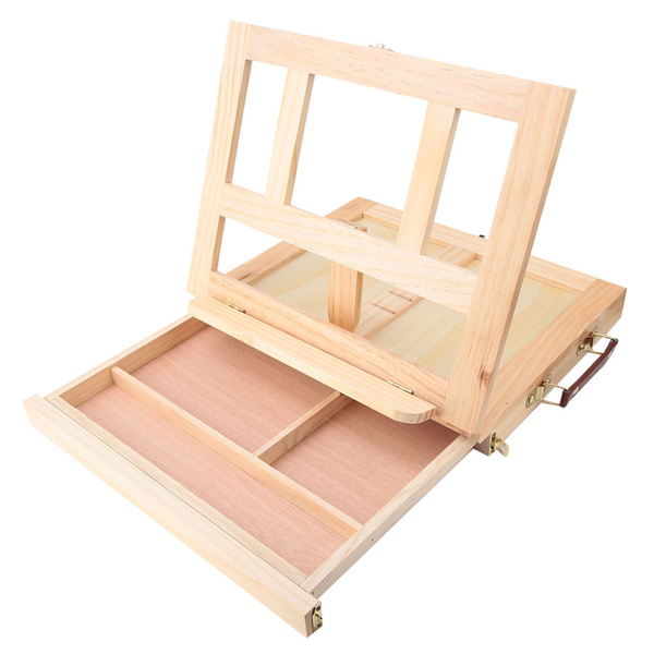 Folding Wood Desk Table Easel With Storage Drawer Wooden Artist Easel ...