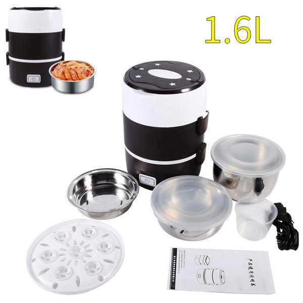 Portable Electric Lunch Box Heater Food Warmer Container BentoSteamer ...