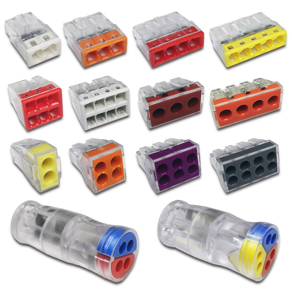 10Pcs/lot Wire Connectors 102/104/106/108 Compact Mini Fast Wiring ...