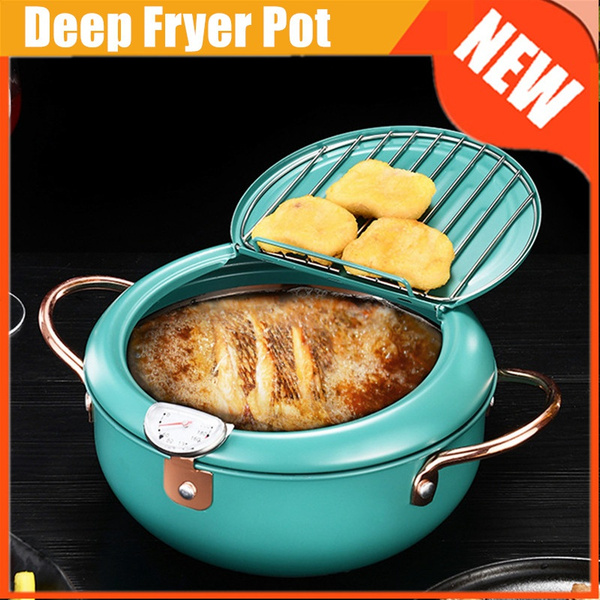 Deep Fryer Pot, Japanese Tempura Small Deep Fryer Stainless Steel ...