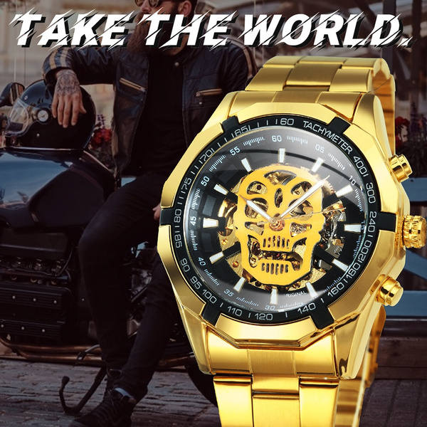 WINNER Automatic Gold Watch Men Orologio Uomo Reloj De Hombre Fashion ...
