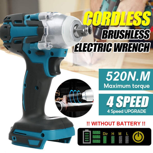 520N.M 18V Torque Impact Wrench Brushless Cordless Electric Wrench Drill Tool Electric Brushless ...