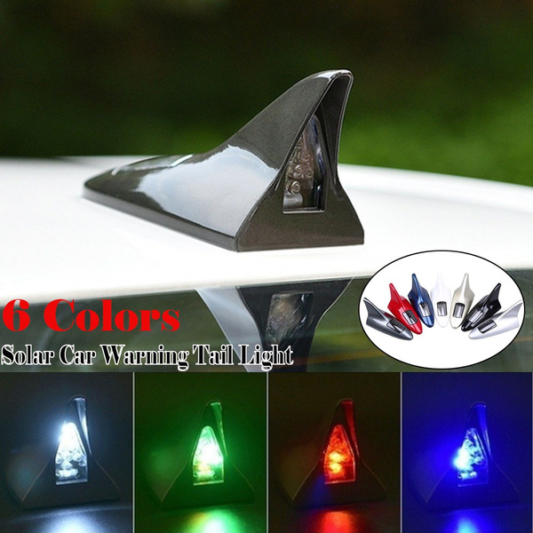 1PC Car Decoration Light Pilot Light STONEGO Solar Shark Fin Antenna ...