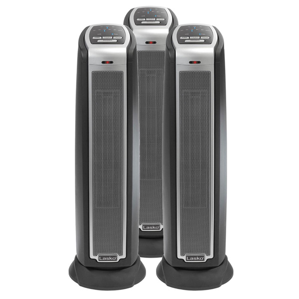 Lasko Portable Electric 1500W Oscillating Ceramic Tower Space Heater (3 ...