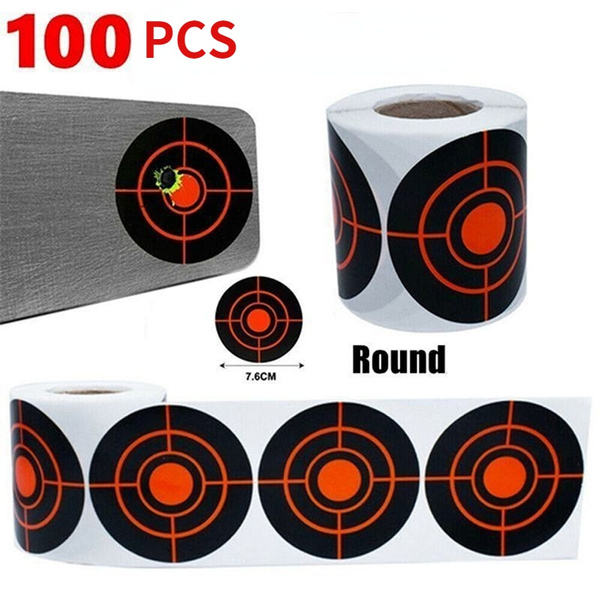 100Pcs Roll Reactive Paper Target Stickers Self Adhesive Target Roll ...