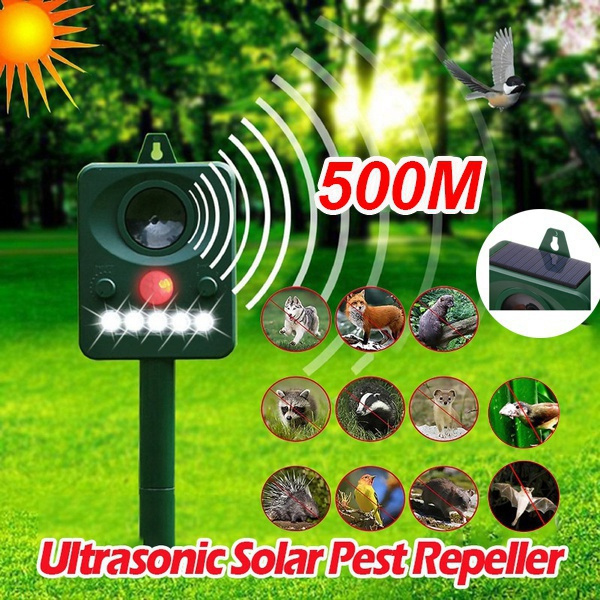 New Upgarded Ultrasonic Solar Pest Repeller with Ultrasonic Sound ...