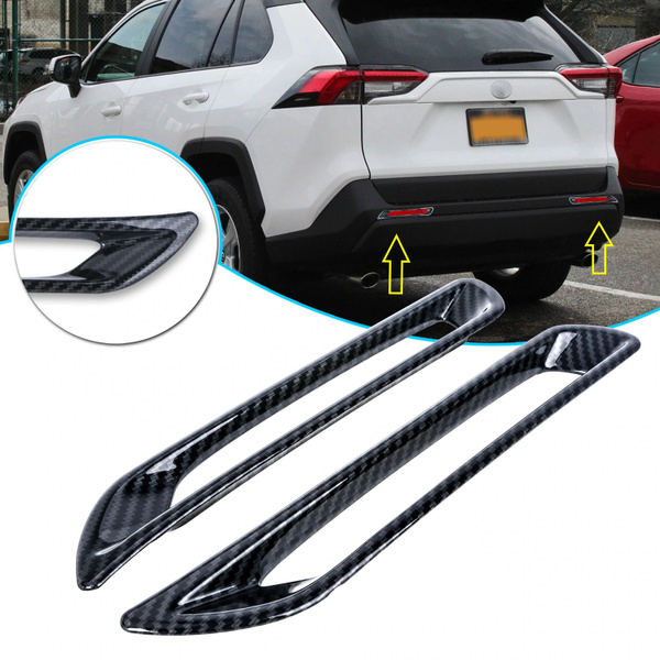 Carbon Fiber Style Rear Bumper Reflector Tail Fog Light Lamp Frame ...