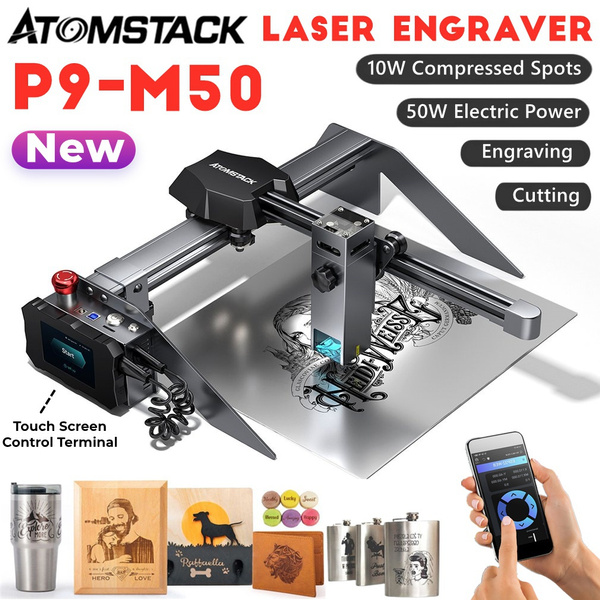 ATOMSTACK P9 M50 Laser Engraver with 3.5 inch Touch Screen & 32-Bit ...