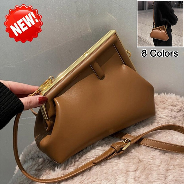 2022 New Vintage Bucket Bag Armpit Bag Fashion Pretty Pouch PU Leather ...
