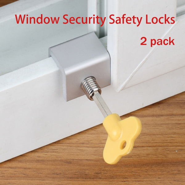 2 pack Sliding Window Locks Window Stoppers Aluminum Alloy Adjustable ...