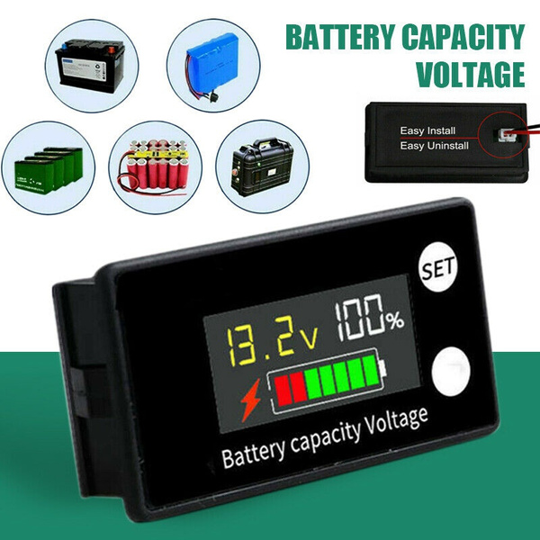 Battery Capacity Voltmeter Voltage Lcd Display Meter Dc 8 100v Accessories Wish