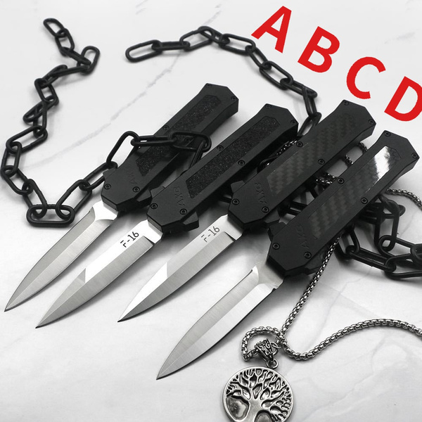 2022 New AKC F16 Stiletto SwitchbladeTactical Spring Assisted Pocket ...