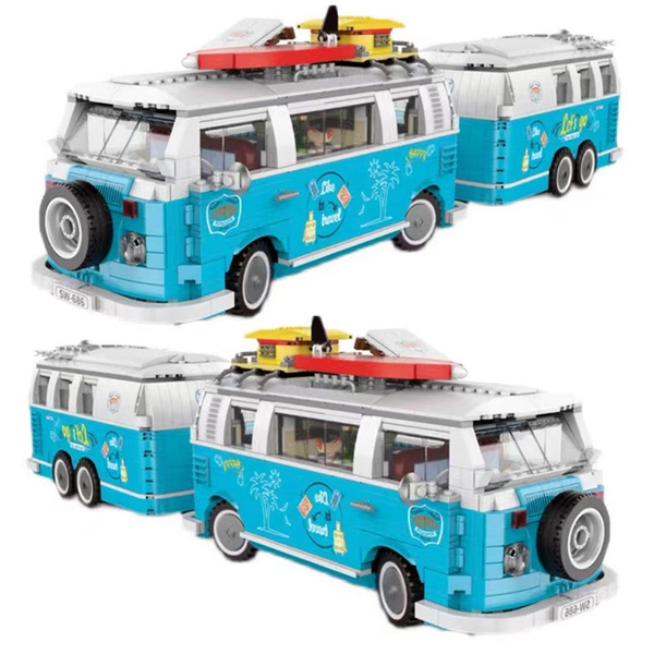 New 2775Pcs High-Tech City Bus Camper Van Car Model MOC Ideas Expert ...