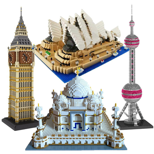 City Landmarks Building Blocks Set Architecture Small Particle Assembly ...