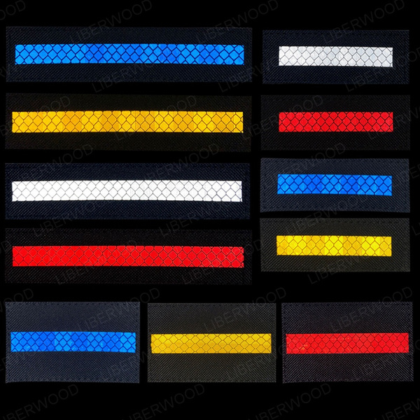 IR Infrared Safety Patch Fire Fighter Police Thin Blue Red Yellow line ...