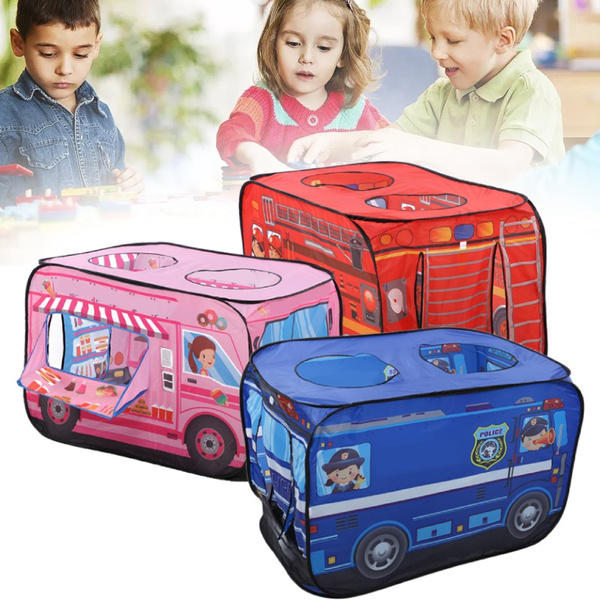Game House Play Tent Fire Truck Bus Foldable Toy Playhouse Children Toy ...