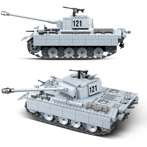 WW2 Military Panther Tank 121 Building Blocks Military German Tiger ...