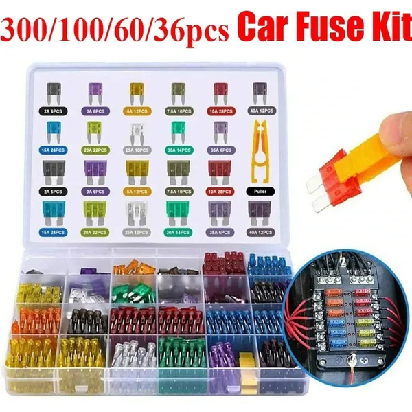 300pcs 5/7/10/15/20/25/30A Car Fuse Car Blade Fuse Assortment Assorted ...