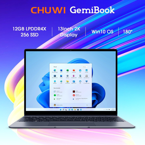 2022 New Upgrade CHUWI GemiBook 13" Laptop 12GB RAM 256GB ROM Intel ...