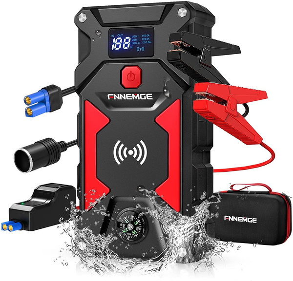 FNNEMGE Car Jump Starter 3500A Peak 26800mAh 12V Super Safe Jump ...