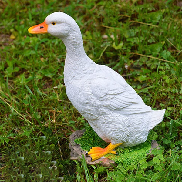 Simulation Duck Figurine Resin Duck Decor Artificial Duck Model Duck ...