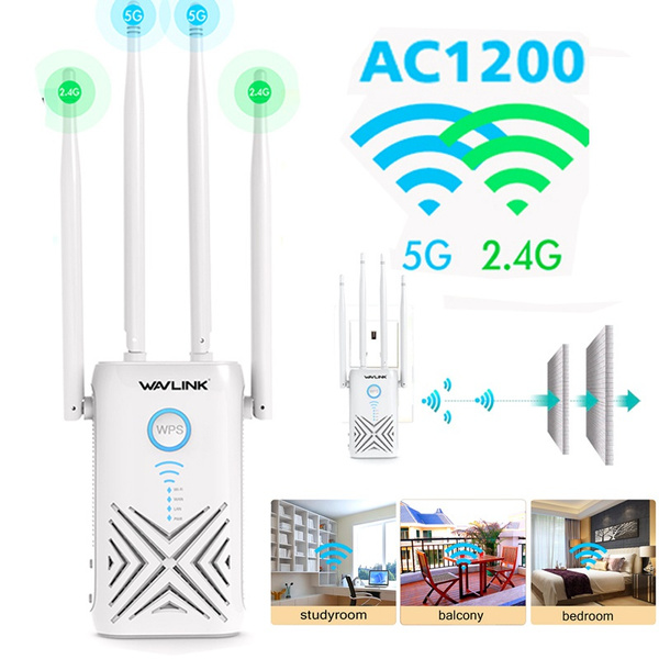 AC1200 Dual Band WiFi Extender, High Power WiFi Signal Booster ...