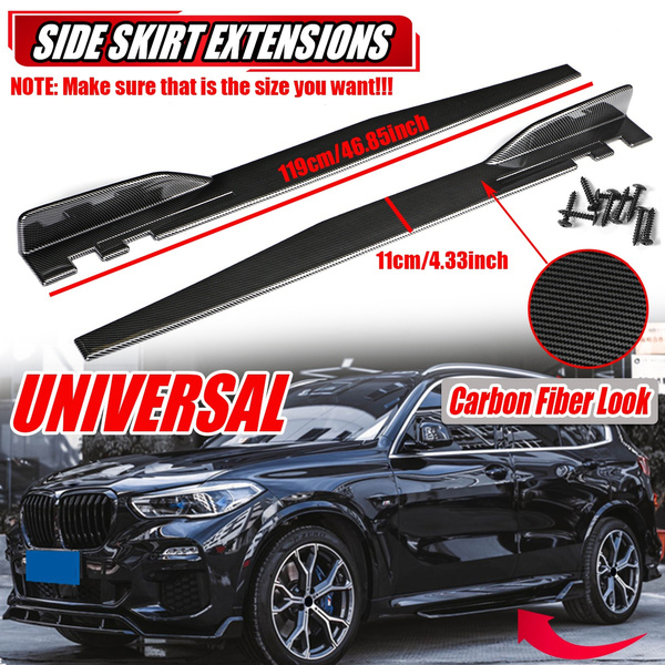 [Left&Right] Car Side Skirt Extension Rocker Panel Body Kit Lip ...