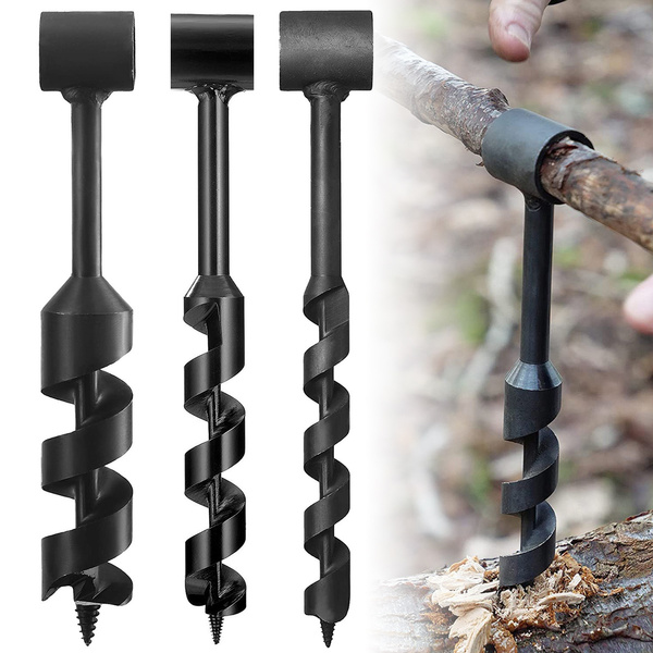 Manual Auger Bushcraft Hand Auger Wrench Wood Drill Peg Tools and ...