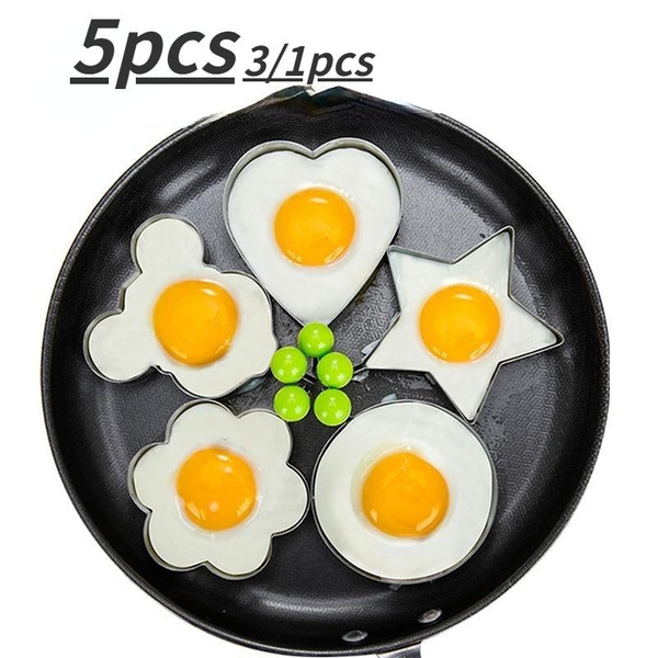Stainless Steel 5Style Fried Egg Pancake Shaper Omelette Mold Mould ...