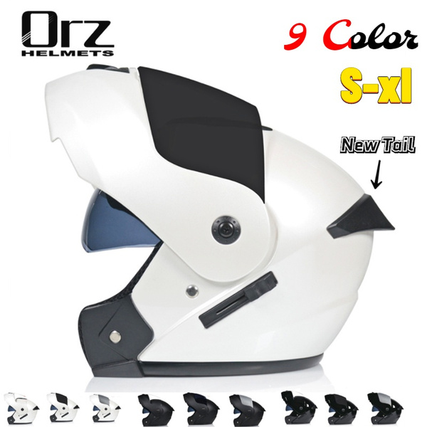 Classic Flip Motorcycle Safety Helmet Racing Modular Dual-lens Off-road ...