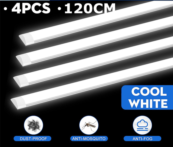 4PCS Purification Tube Light, 120cm LED Batten Linear Tube Light ...