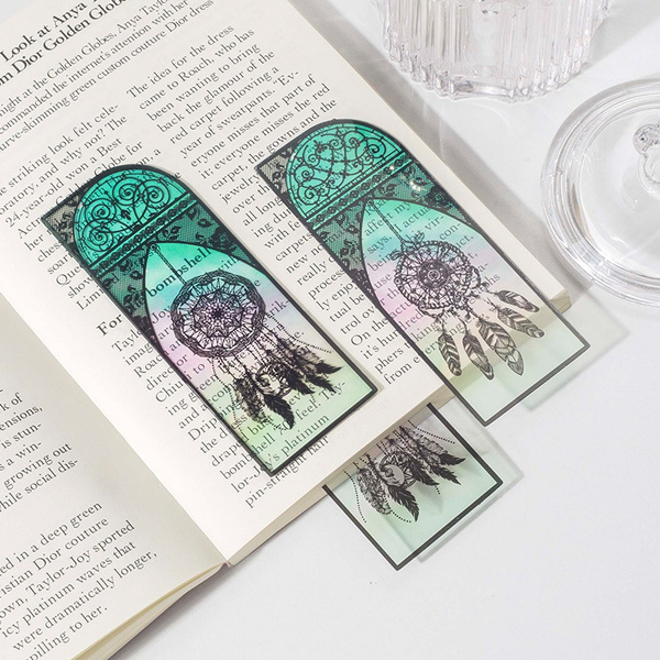 6 Pcs/pack Window Story Series Bookmark PVC Reading Book Mark Book Page ...