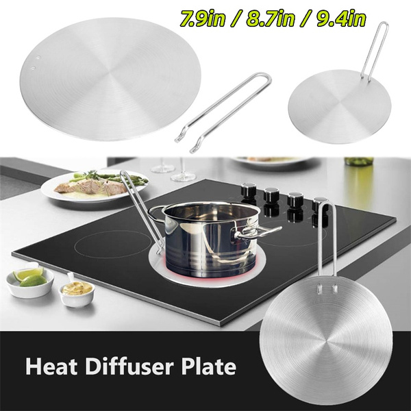 Heat Diffuser Stainless Steel Induction Adapter Plate Removable Handle ...