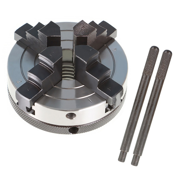 3'' 4 Jaw Self-Centering Chuck For All 1-Inch by 8 TPI Spindles Wood ...