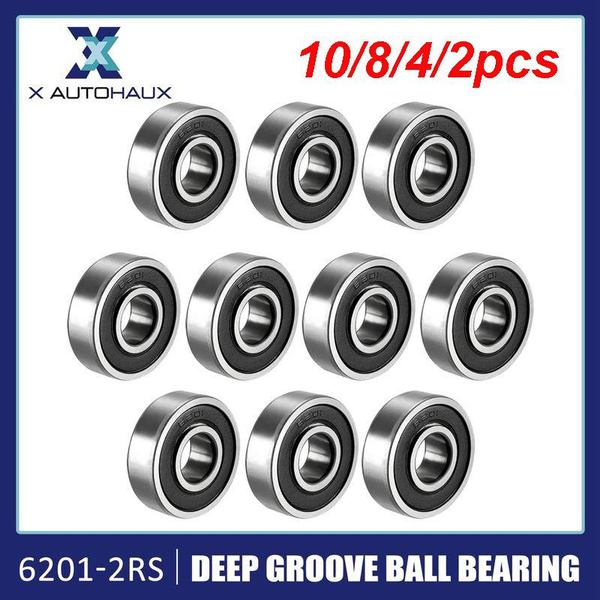 10/8/4/2pcs Deep Groove Ball Bearing 6201-2RS Double Sealed, 12mm x ...