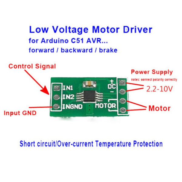 3.3v 5v Mini DC Motor Driver Controller Board Module Reversible Brake ...