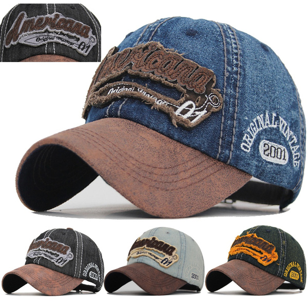 America Snapback Mens Cap Denim Baseball Caps For Men Women Gorras