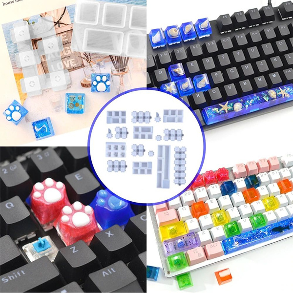 Silicone Keycap Molds, Epoxy Big Crystals Sculpture Stuff Replacement ...