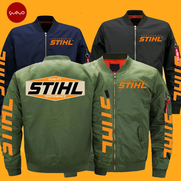 Spring Winter Mens Stihl Timbersports Army Pilot Jacket Powered by ...
