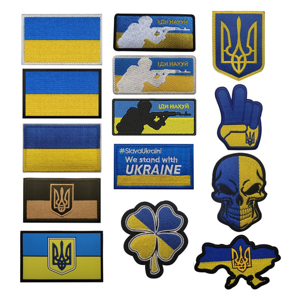 Ukraine Flag Embroideried Patch Armband Badge Applique Embellishment ... Ukraine Flag Embroideried Patch Armband Badge Applique Embellishment ...