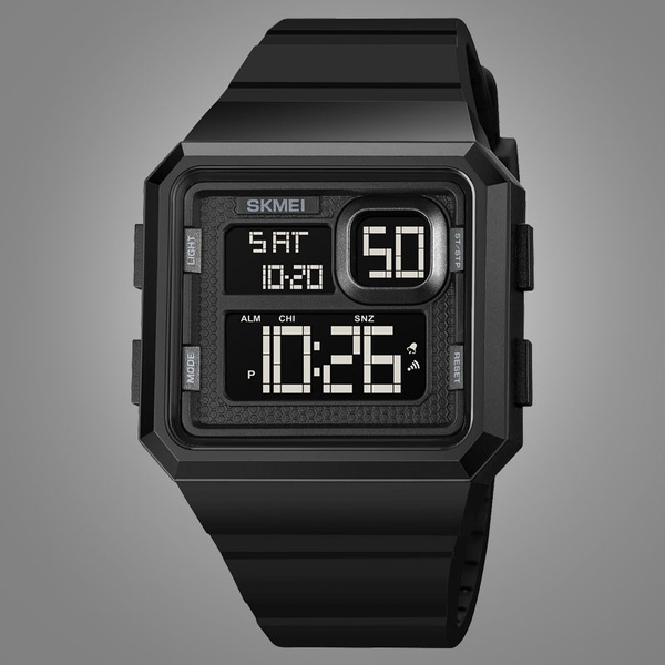 SKMEI Square Dial Digital COOL Men Watches Waterproof Swim Male ...