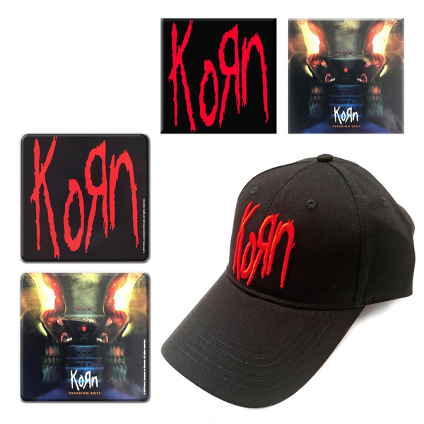 Korn Gift Set with boxed Baseball Cap, 2 x Fridge Magnets, 2 x Drinks ...