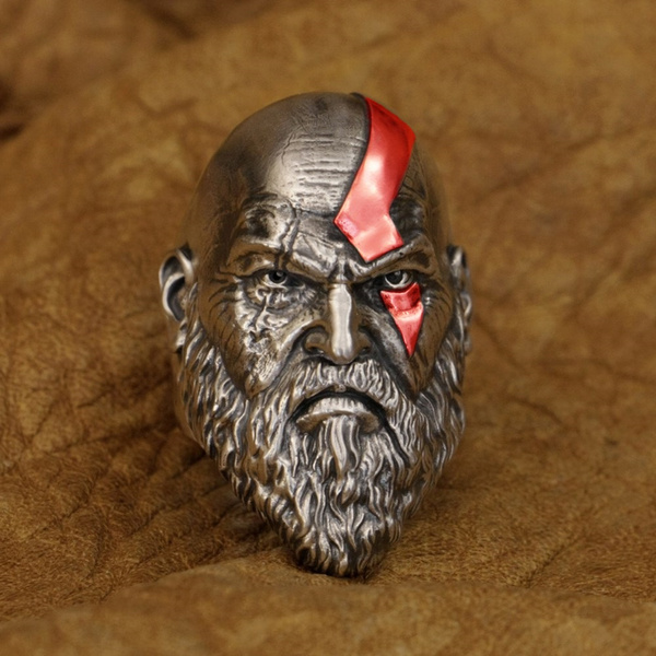 Vintage 316L Stainless Steel God of War Kratos Ring for Men Fashion ...