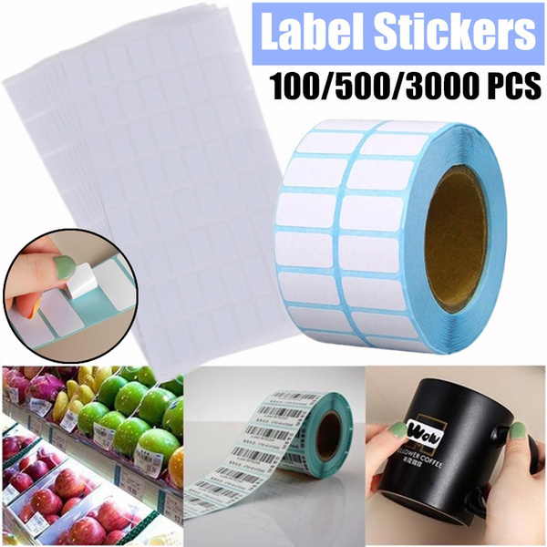 100/500/3000pcs Blank Tag Supermarket Price Waterproof Adhesive Paper ...
